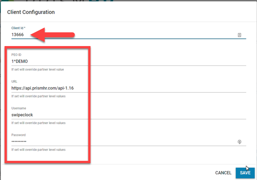 PrismHR Integration Setup