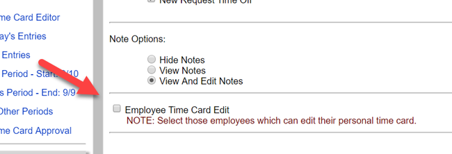 Employee Portal Settings