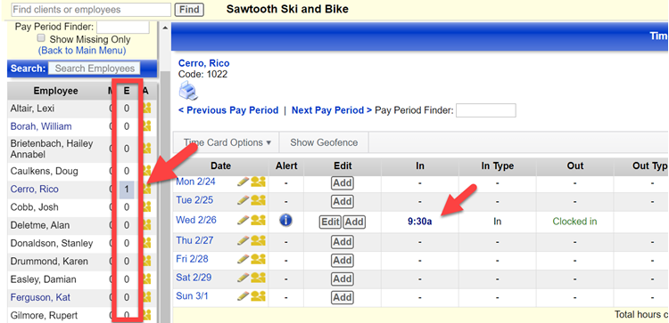 TimeWorksPlus Usasge Glossary