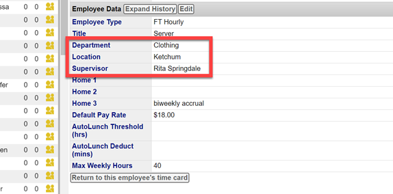 TimeWorksPlus Usasge Glossary