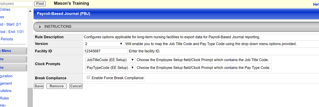 Payroll-Based Journal Setup