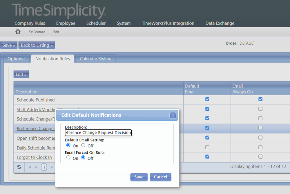 Set Up TimeSimplicity with Scheduling Management