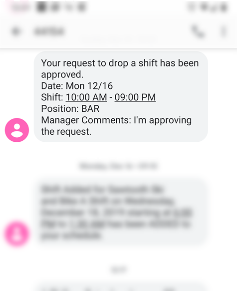 Schedule Change Notifications