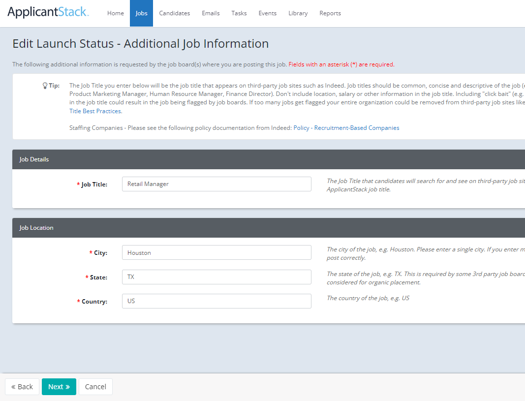 Posting Your Jobs to Indeed