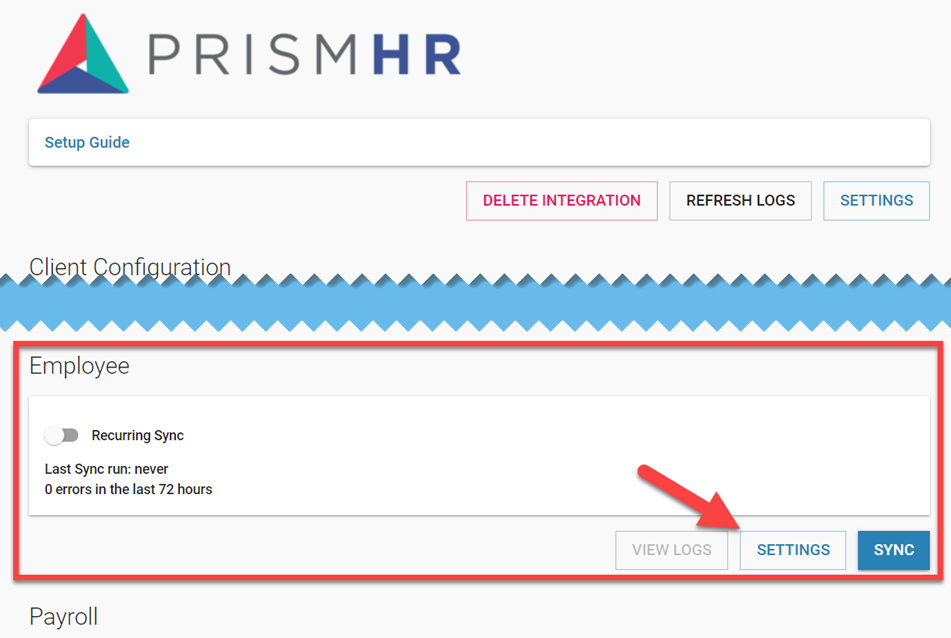 PrismHR - WorkforceHub Employee Sync
