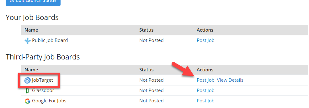 JobTarget Integration