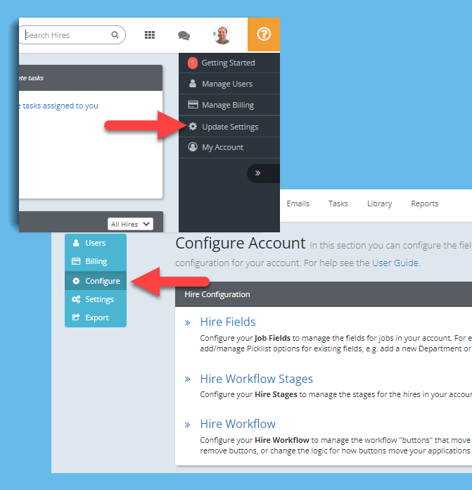 Configure Hire Workflow in ApplicantStack